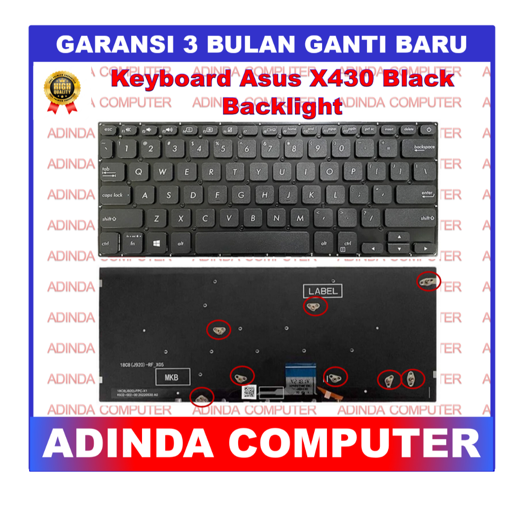 Jual Keyboard Asus VivoBook S14 X430 X430F X430FA X430FN X430U X430UA ...