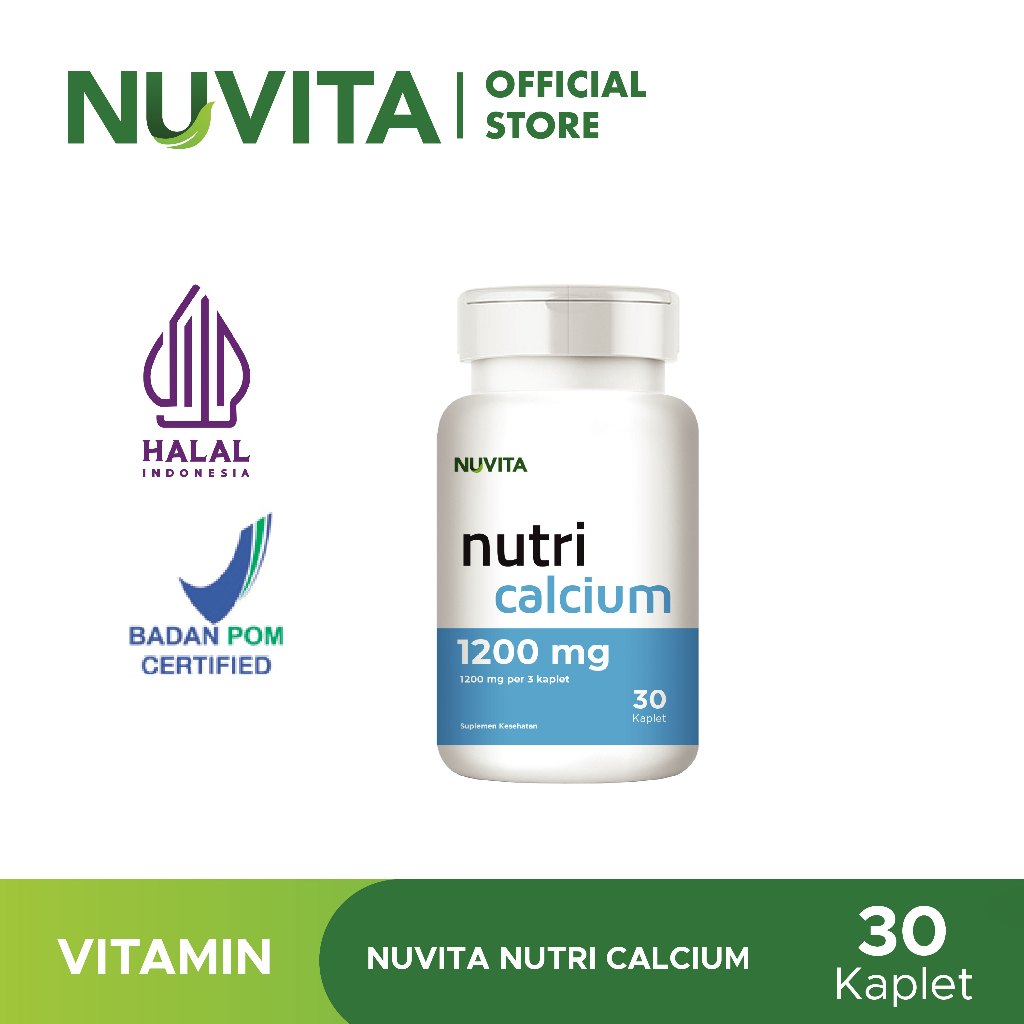 Jual Nuvita Nutri Calcium 1200mg - 30 Kaplet | Shopee Indonesia