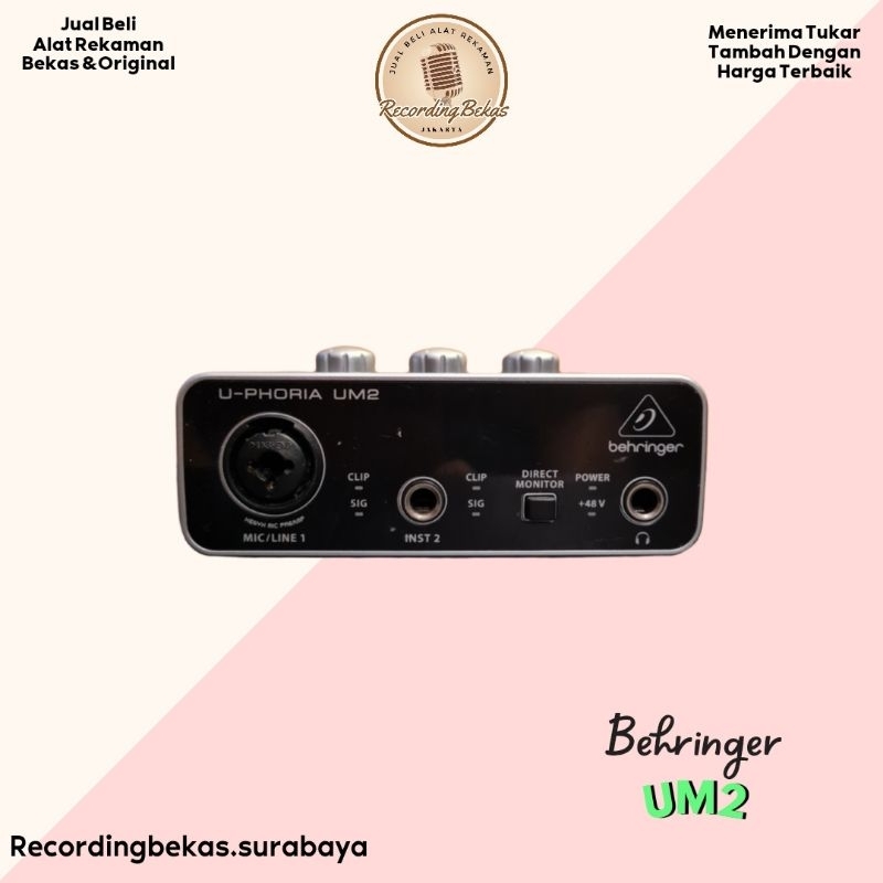 Jual Soundcard Behringer U-PHORIA UM2 (Bekas) | Shopee Indonesia