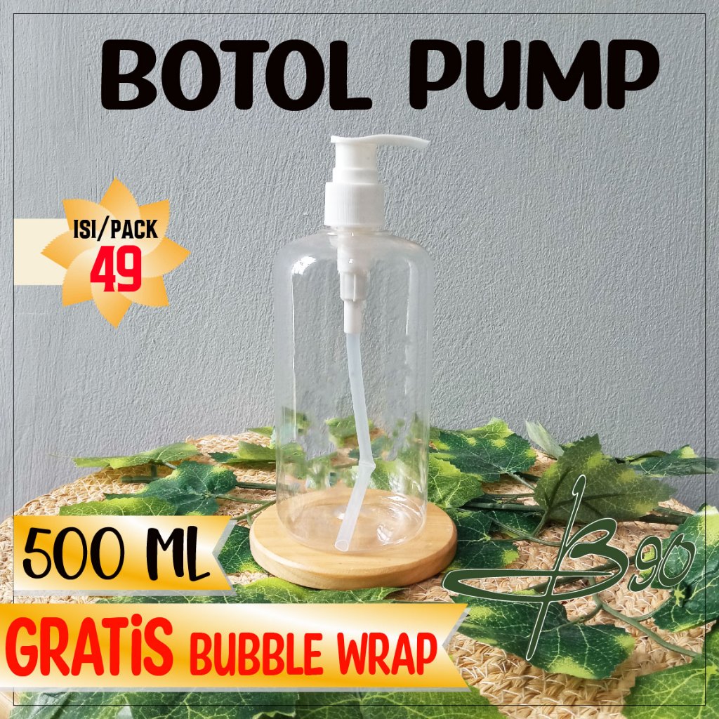 Jual Botol Pump 500 ml Botol Hand Sanitizer Botol Sabun+Tutup . FREE BW 10pcs | Shopee Indonesia
