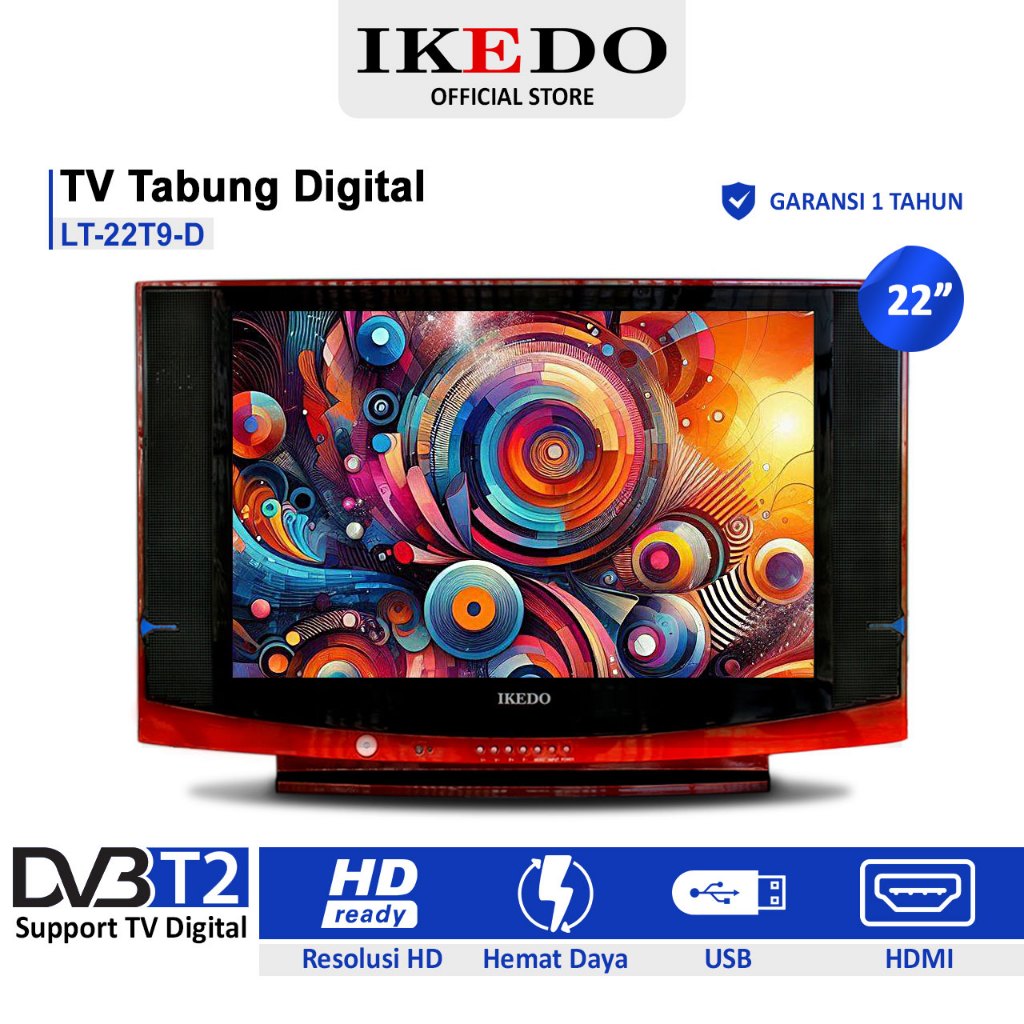 Jual (GRATIS PACKING KAYU) IKEDO TV Tabung Digital 22 inch MODERN LT ...