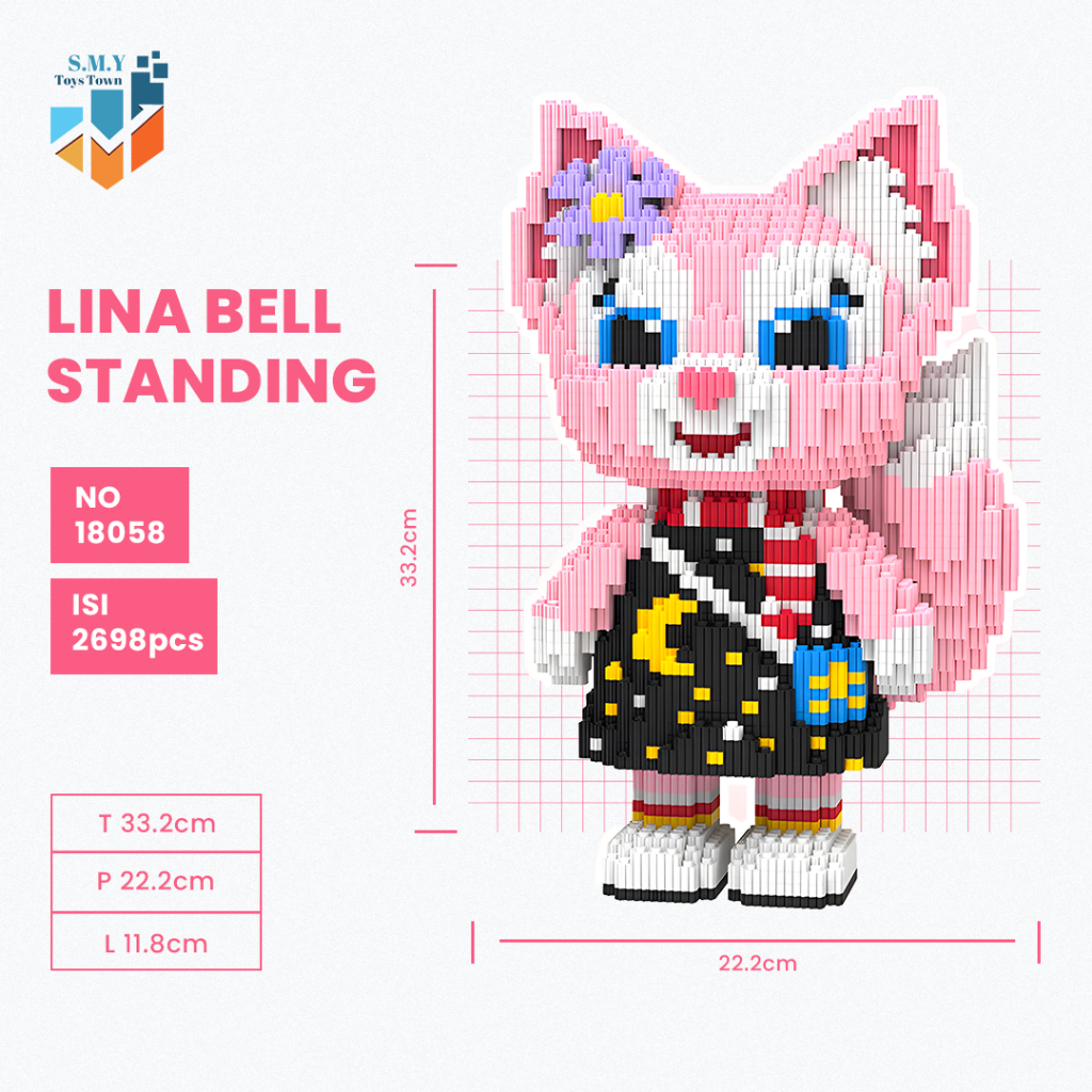 Jual SMY Toystown Nano Blocks Disney Lina Bell Black Dress 3D Model ...