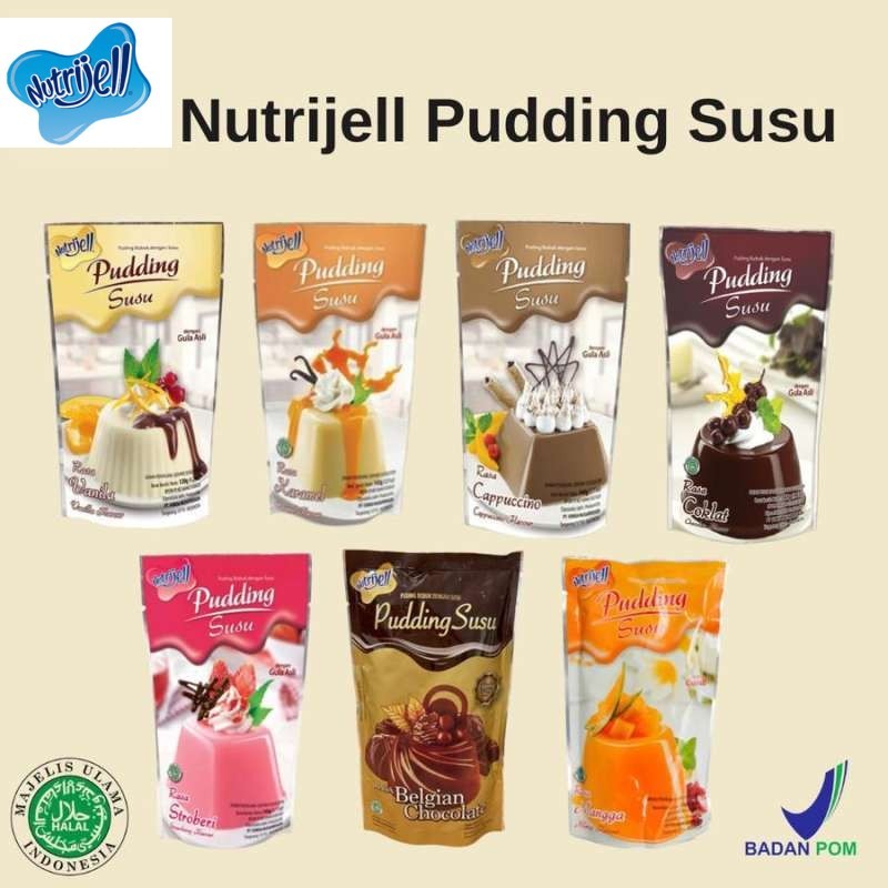 Jual Pudding Susu Nutrijell Bubuk Puding Susu Berbagai Rasa | Shopee ...