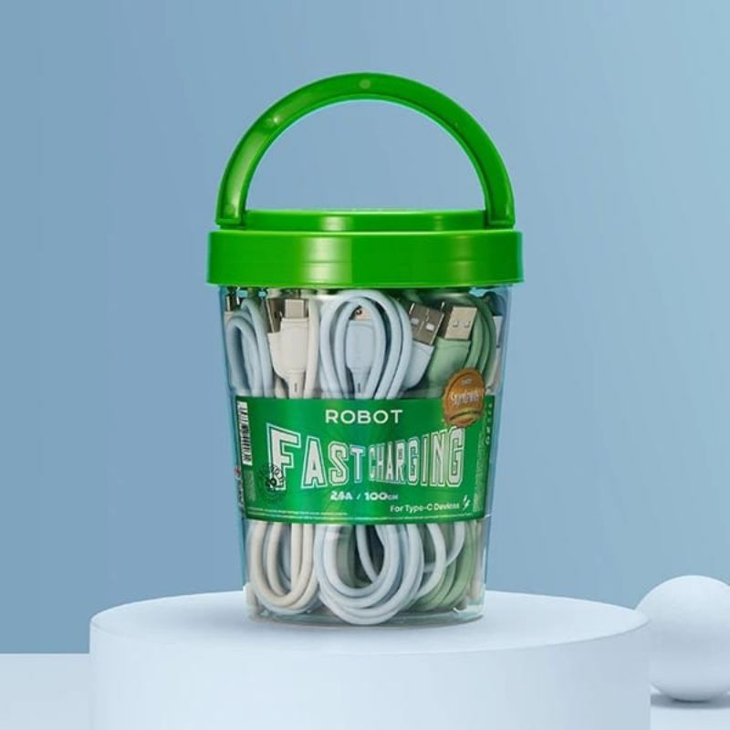 Jual KABEL DATA ROBOT RBM100 II ANDROID MICRO 1TOPLES ISI 20PCS | Shopee Indonesia