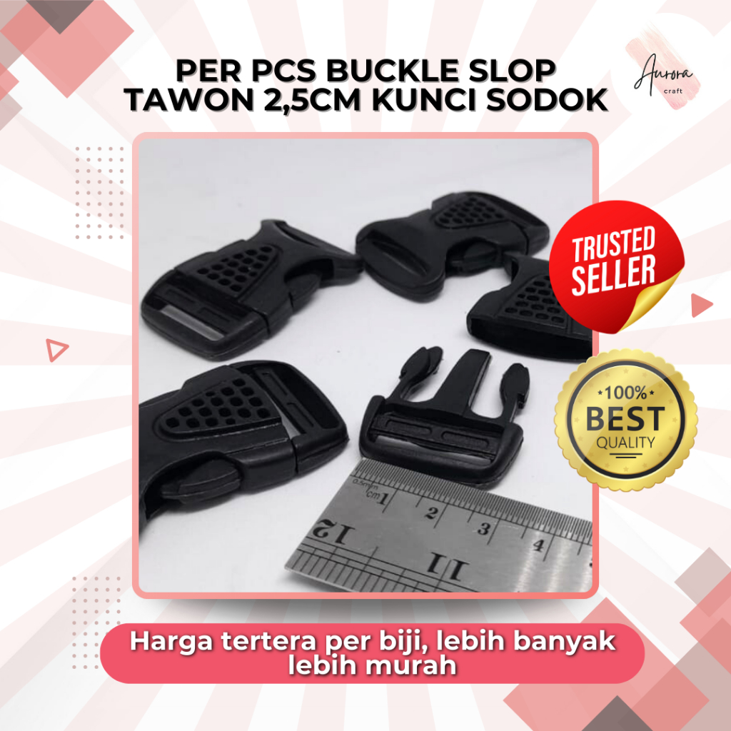 Jual PER PCS BUCKLE SLOP TAWON 2,5CM KUNCI SODOK | Shopee Indonesia