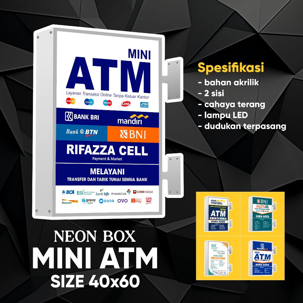Jual NEON BOX MINI ATM - NEON BOX BRILINK - NEON BOX KOTAK - NEON BOX 2 ...