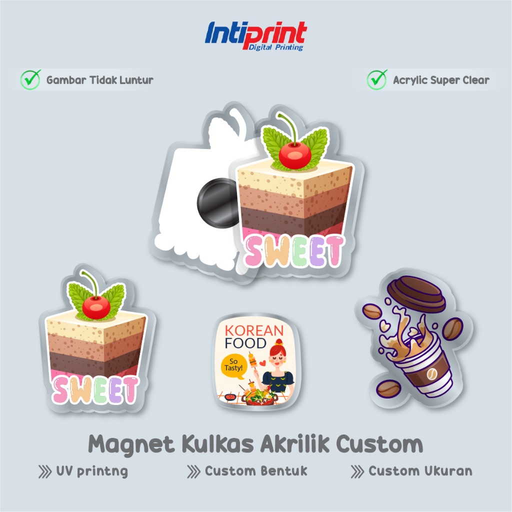 Jual Magnet Kulkas Akrilik Custom / Fridge Acrylic UV Printing ...