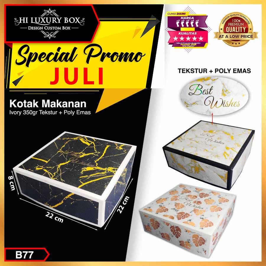 Jual Kotak Kue Box Cake Lunch Ivory Packaging Dus Makanan B77 | Shopee ...