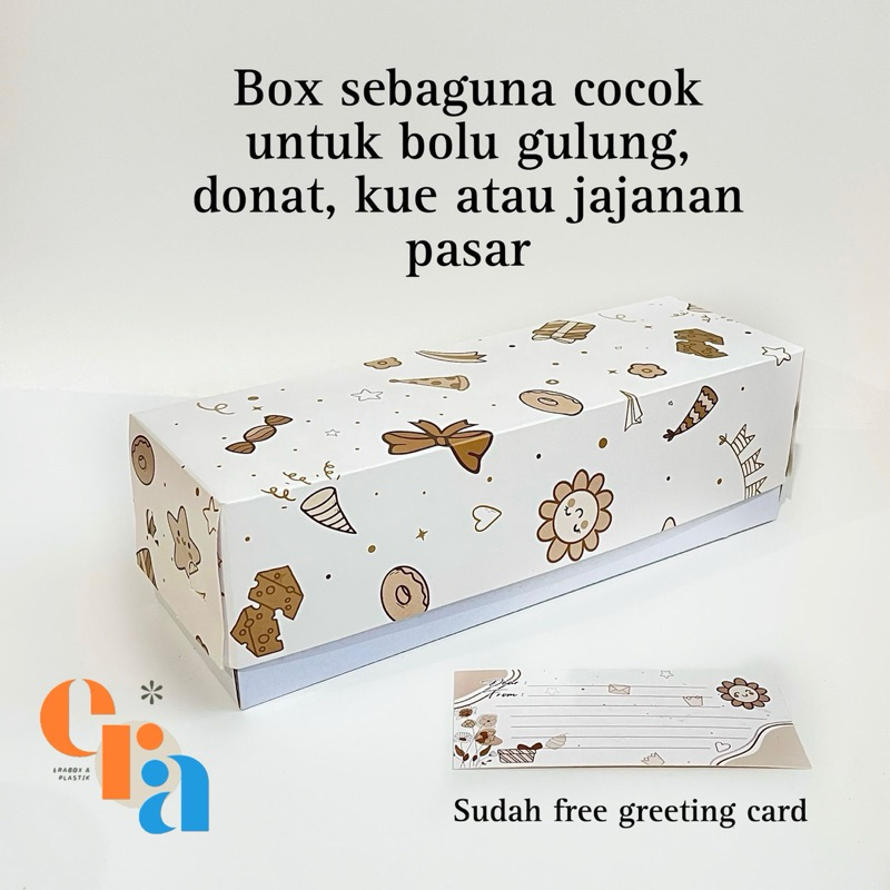 Jual Dus Bolu Gulung | Box Roll Cake | Kotak Kue Bolu | Dus Donat | Box ...