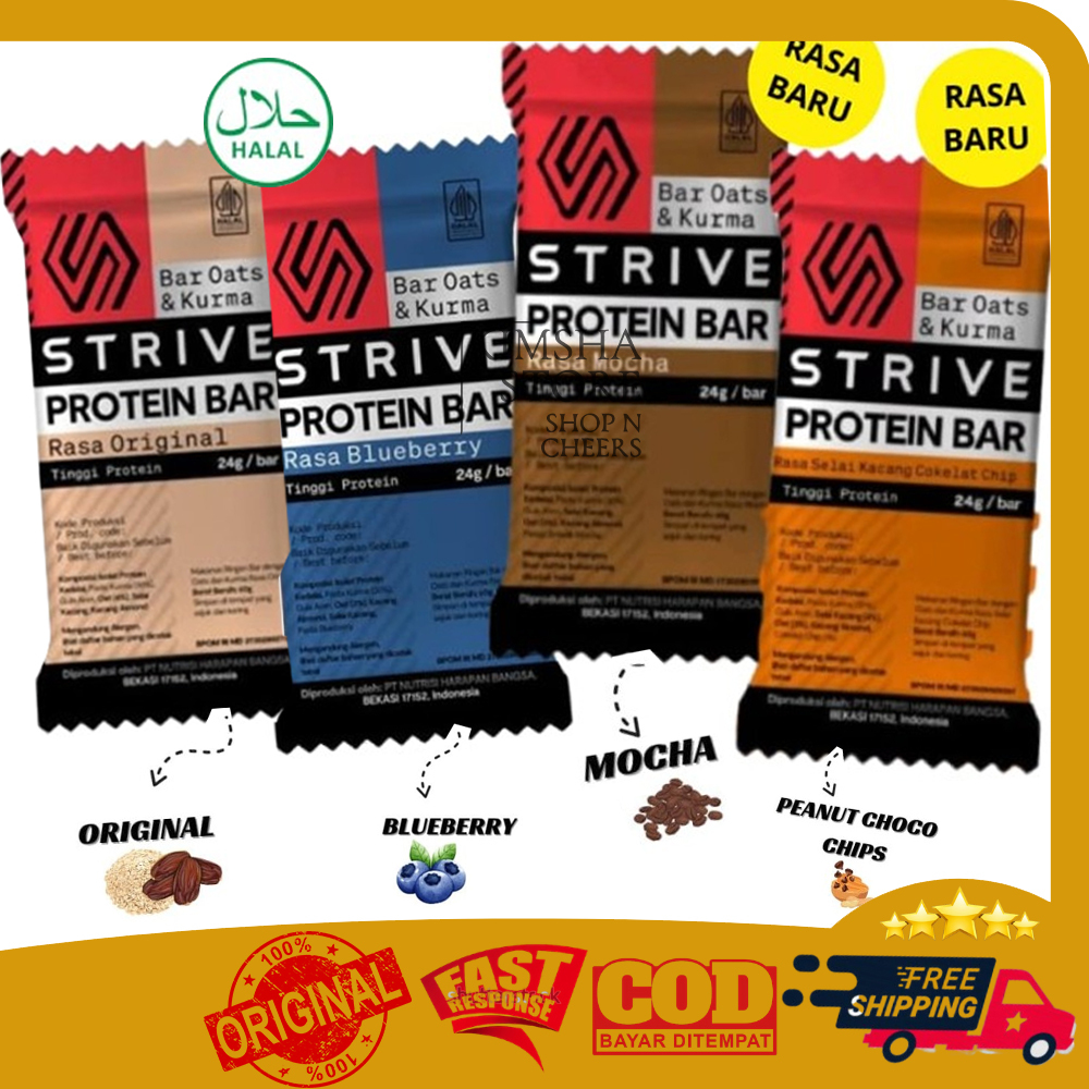 Jual Strive Protein Bar 24g Muscle Recovery Bar Oats & Kurma Meal ...