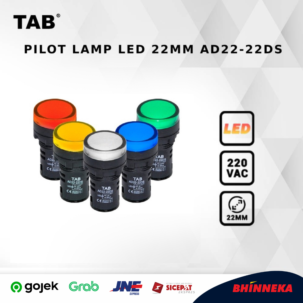 Jual TAB Pilot Lamp LED 22mm AD22-22DS | Shopee Indonesia