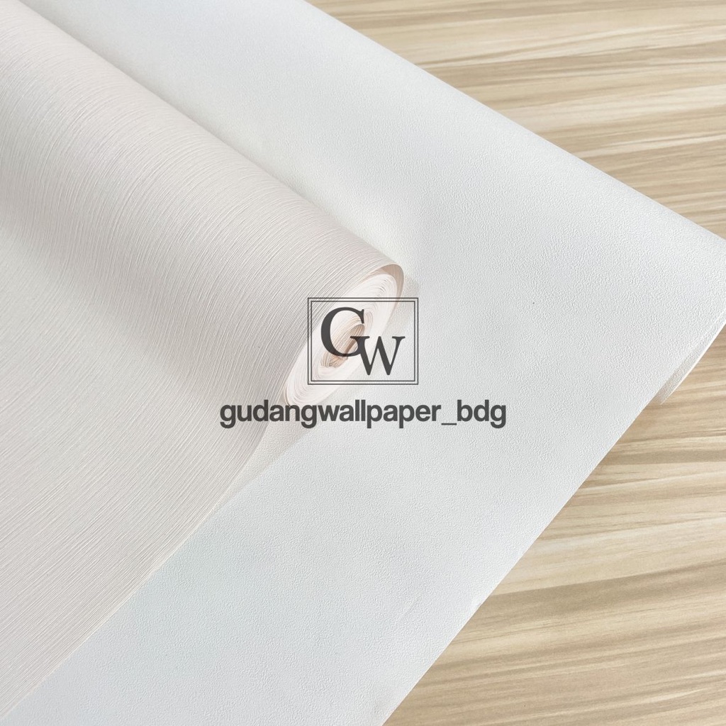 Jual Wallpaper Vinyl Dinding Polos Putih Motif Serat Kayu Tembok ...