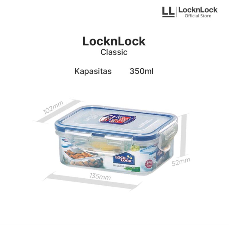Jual LocknLock Kotak Makan Rectangular Food Container 350ML | Shopee Indonesia
