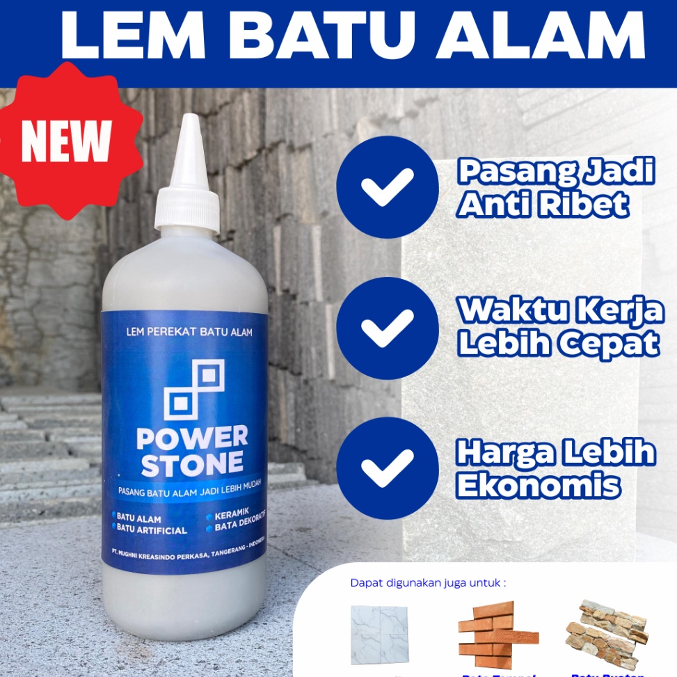 Jual POWER STONE 6gr LEM PEREKAT BATU ALAM BATA DEKORATIF KODE C5D3 ...