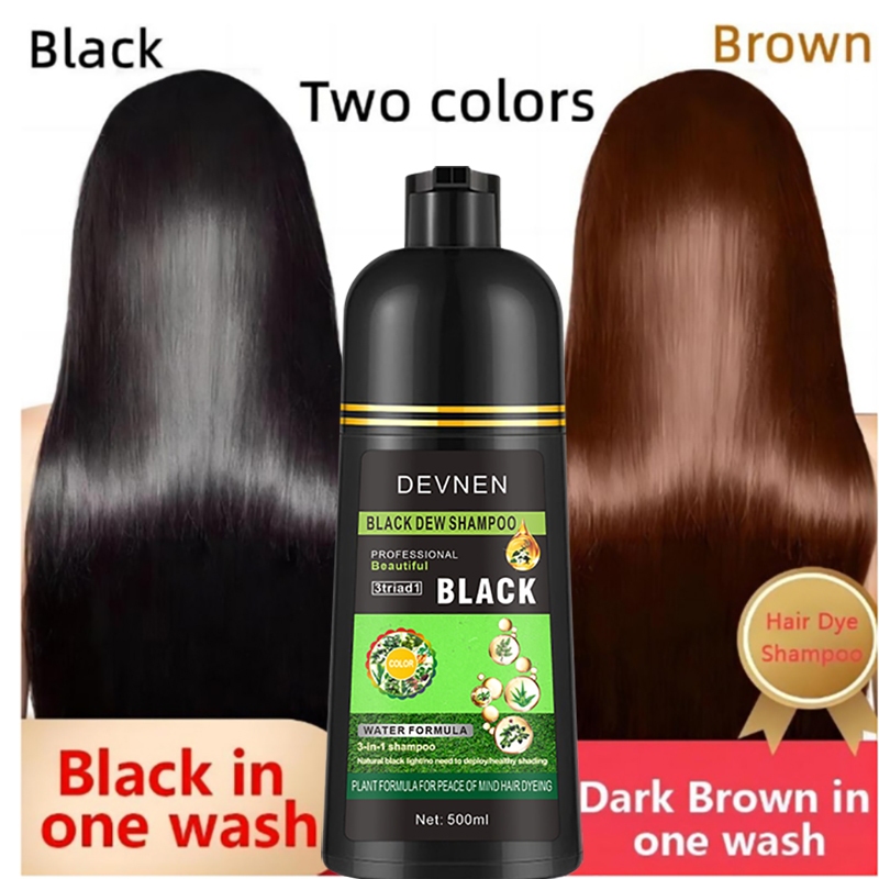 Jual Shampo Penghitam Rambut Uban Black/Brown Hair Dye Shampoo 500ml ...