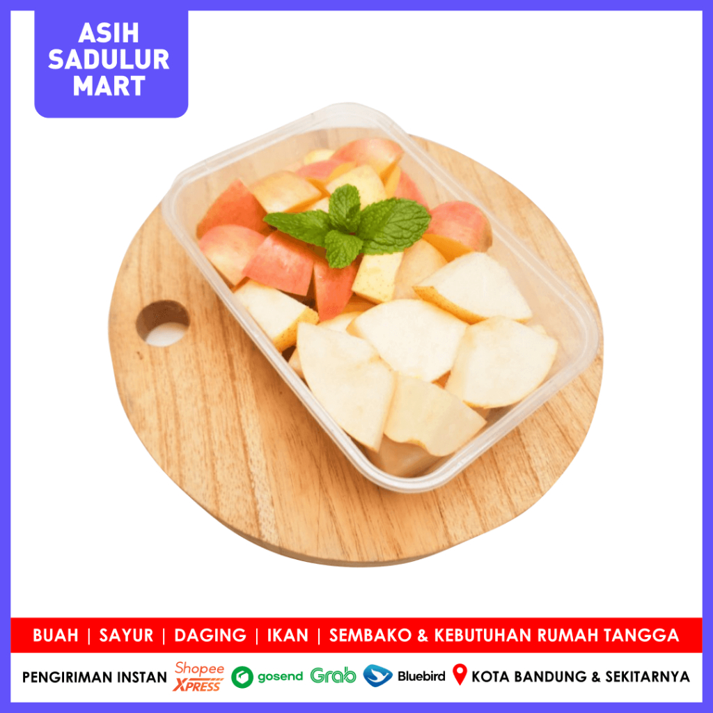 Jual Aneka Buah Potong +- 300gr dan Rujak Bandung Promo (Mangga, Buah ...