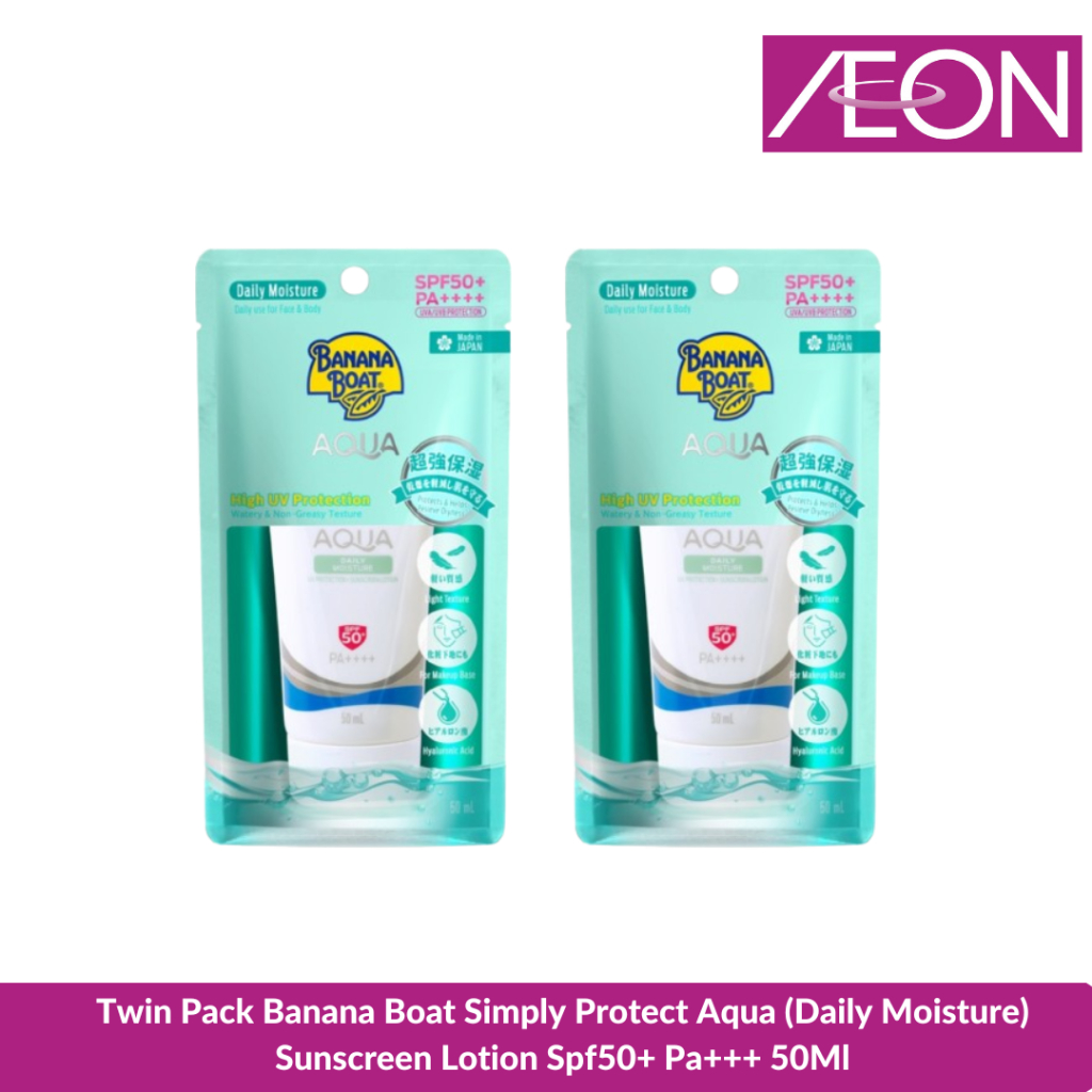 Jual Twin Pack Banana Boat Simply Protect Aqua (Daily Moisture) Sunscreen Lotion Spf50+ Pa ...