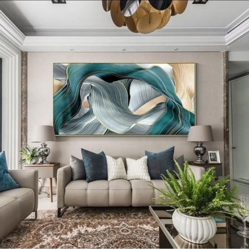 Jual lukisan dinding ruang tamu plus frame | Shopee Indonesia