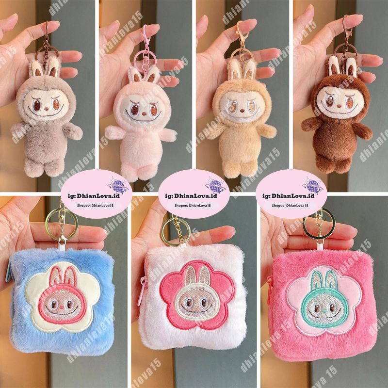Jual Keychain LABUBU Bangkok / Gantungan Kunci LABUBU / Dompet Koin ...