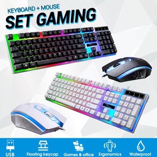 Jual G12 Keyboard Gaming Set Gaming Mouse Keyboard Mechanical With RGB ...