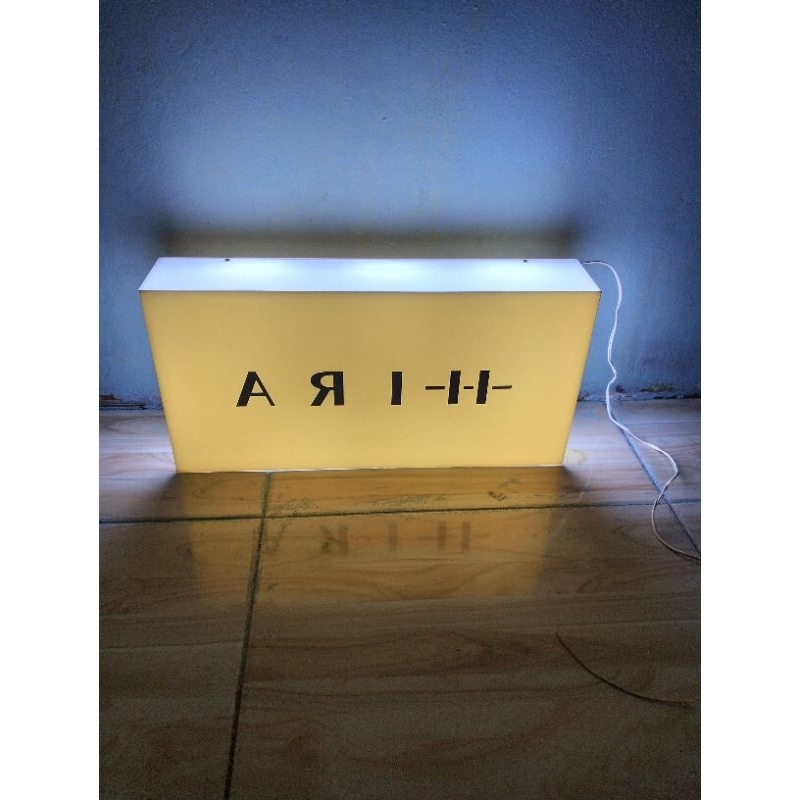 Jual Neon Sign Light Box frameless ( neon box mini ) ukuran 40 x 20 cm ...