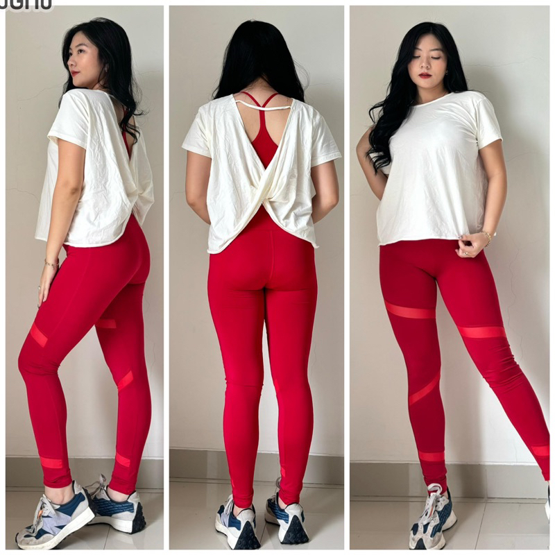 Jual Baju senam sport Crop winnie rayoon+Bra fitness+Legging TA | Shopee Indonesia