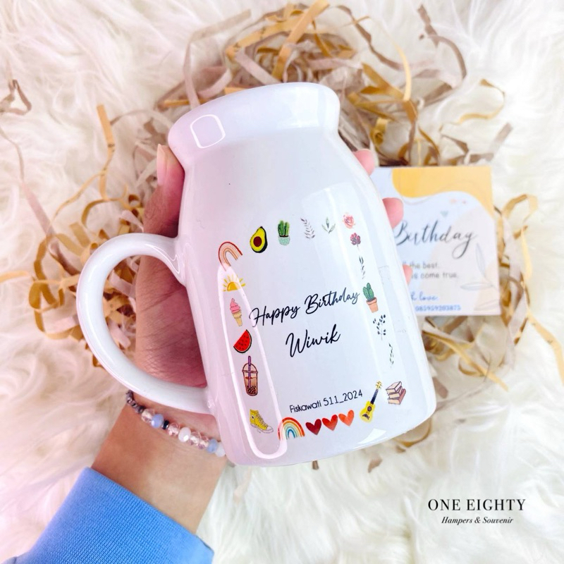 Jual Gelas Keramik Mug Milky Susu Custom Hadiah Kado Ultah Wisuda ...