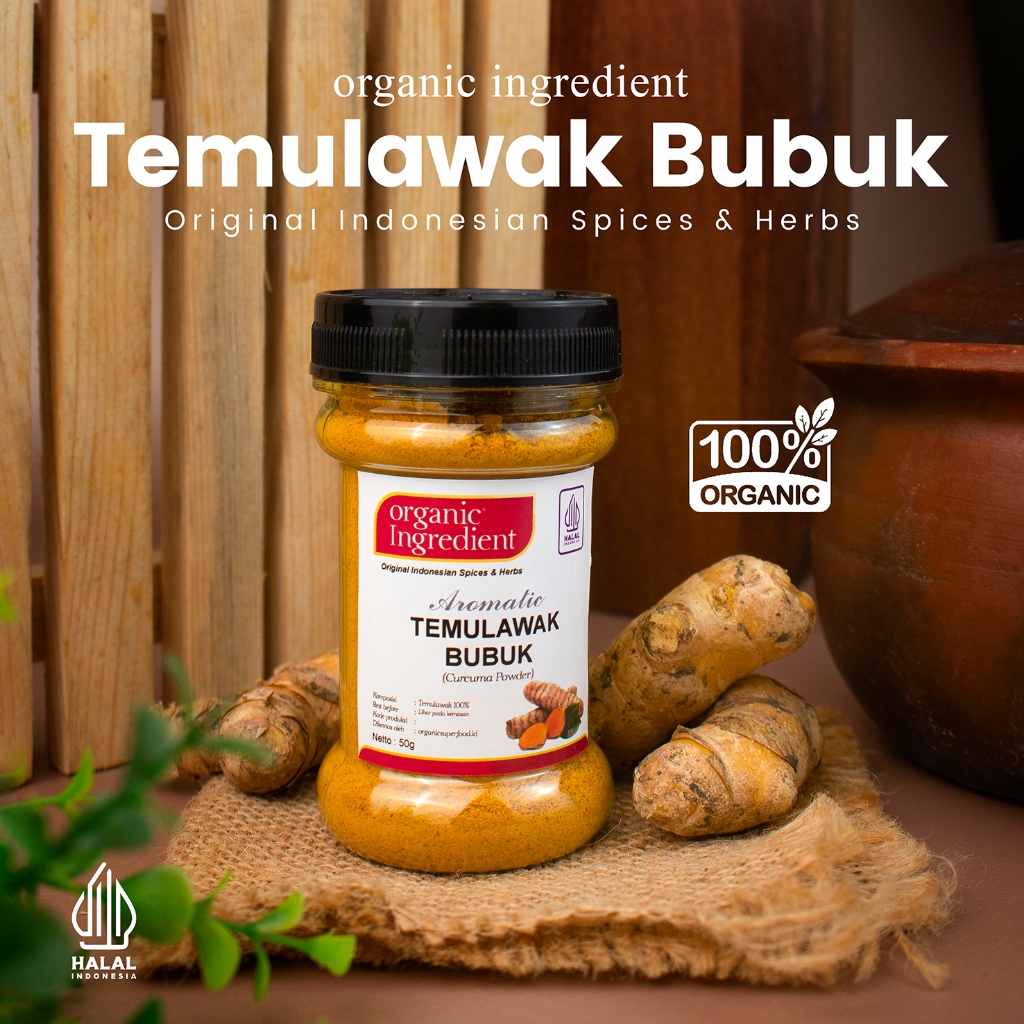 Jual Organic Ingredient Temulawak Bubuk Original Rempah Indonesia Bumbu ...