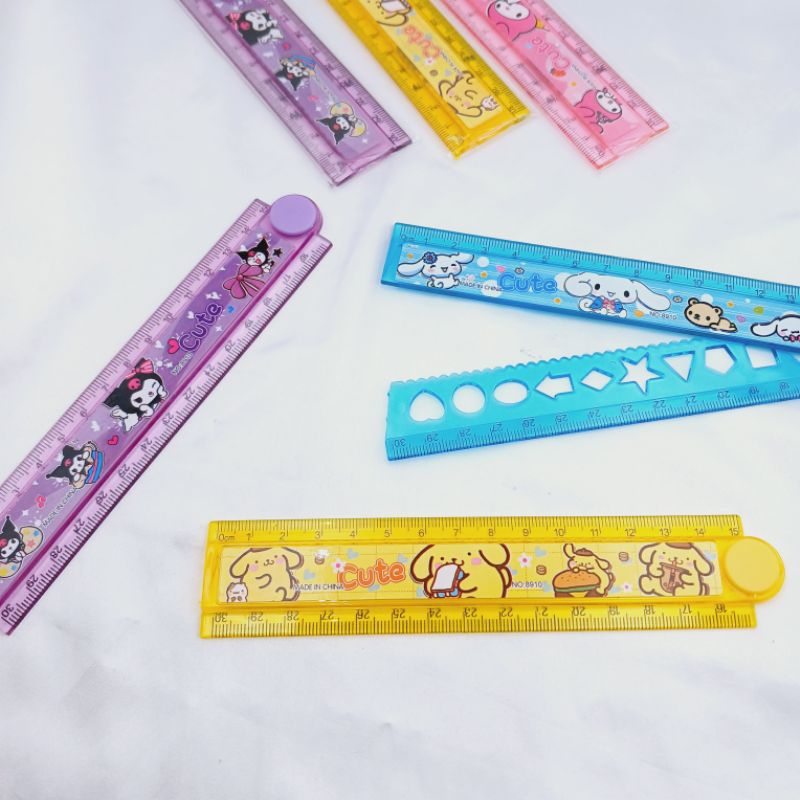 Jual PENGGARIS LIPAT SANRIO KARAKTER / RULER KARAKTER SANRIO LUCU ...