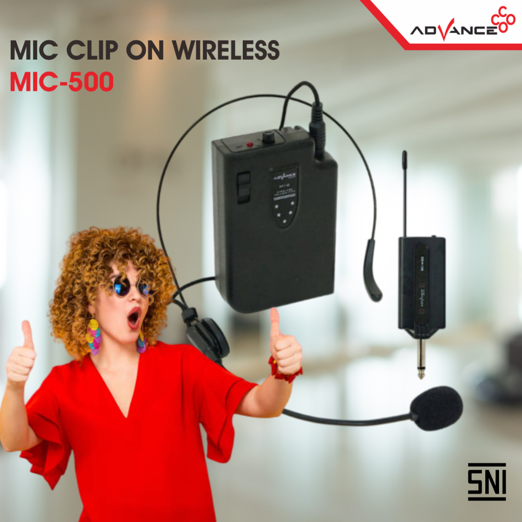 Jual READYYYYY!!! Advance MIC-500 Mic Clip On Bando Wireless Microphone ...