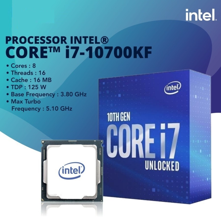 Jual Intel Core i7-10700KF Processor (16M Cache, up to 5.10 GHz ...
