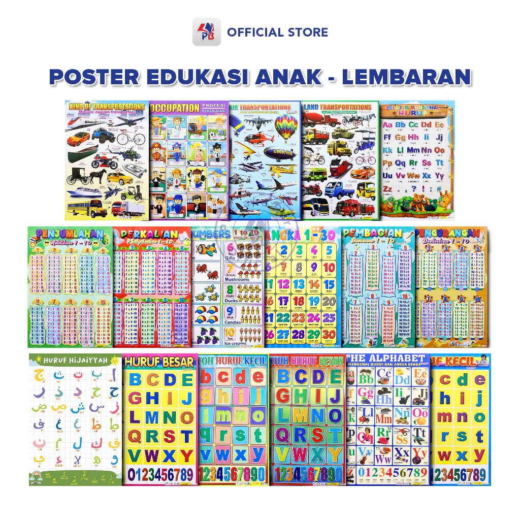 Jual Poster Edukasi Anak Mainan Edukasi Anak Number Angka Pembagian ...