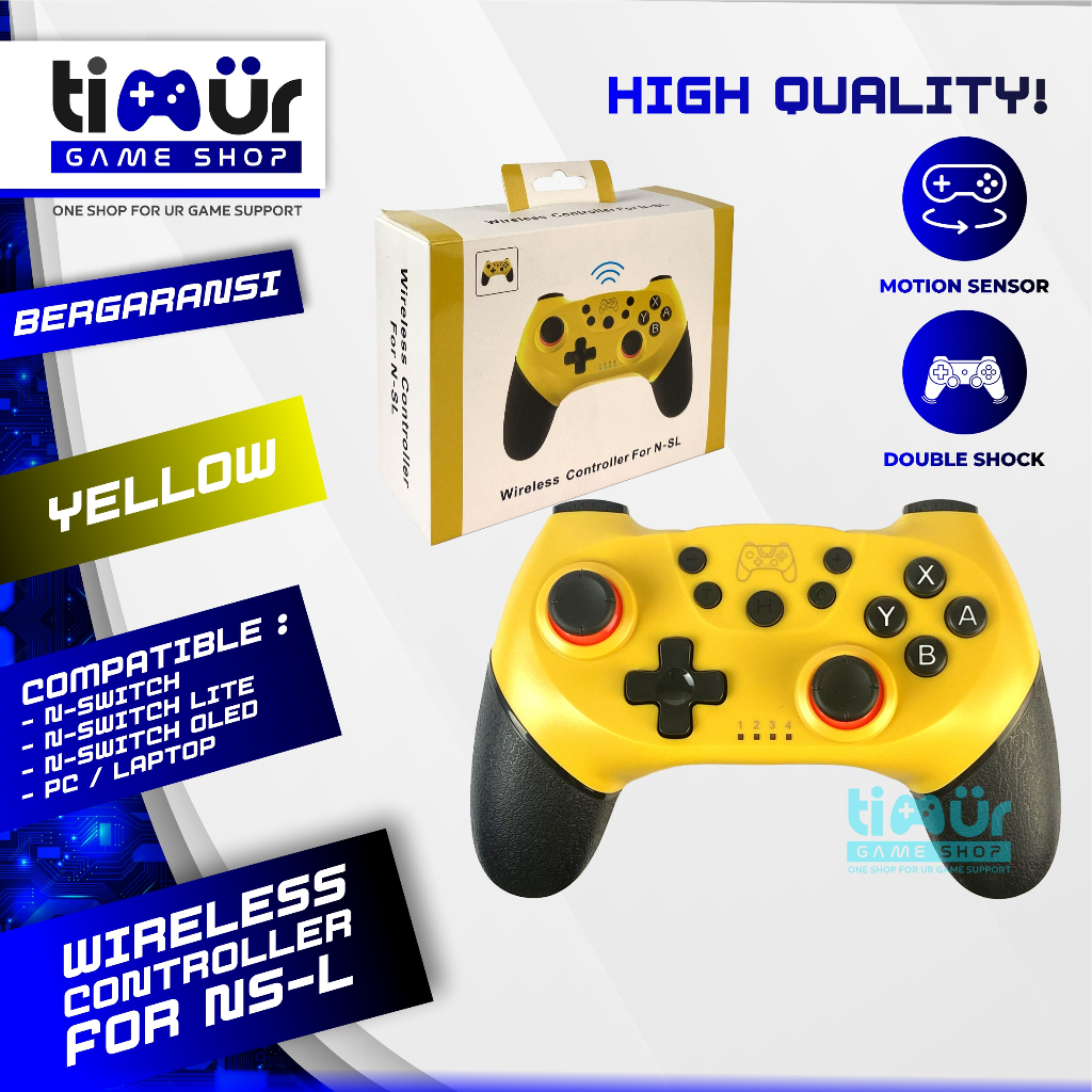 Jual Stick Stik Wireless Pro Controller Nintendo Switch Lite OLED PC N-SL Kuning | Shopee Indonesia