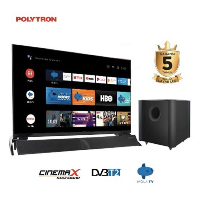 Jual ANDROID TV POLYTRON 32 INCH SUBWOOFER SOUNDBAR SMART TV POLYTRON 32 INCH | Shopee Indonesia