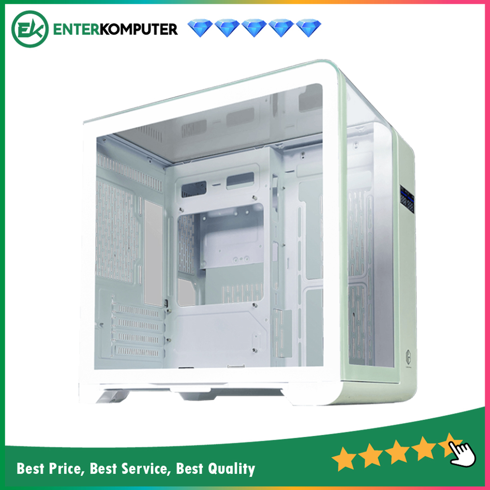 Jual CUBE GAMING ATHOS WHITE - mATX Gaming Case - Front-Top Stylish ...