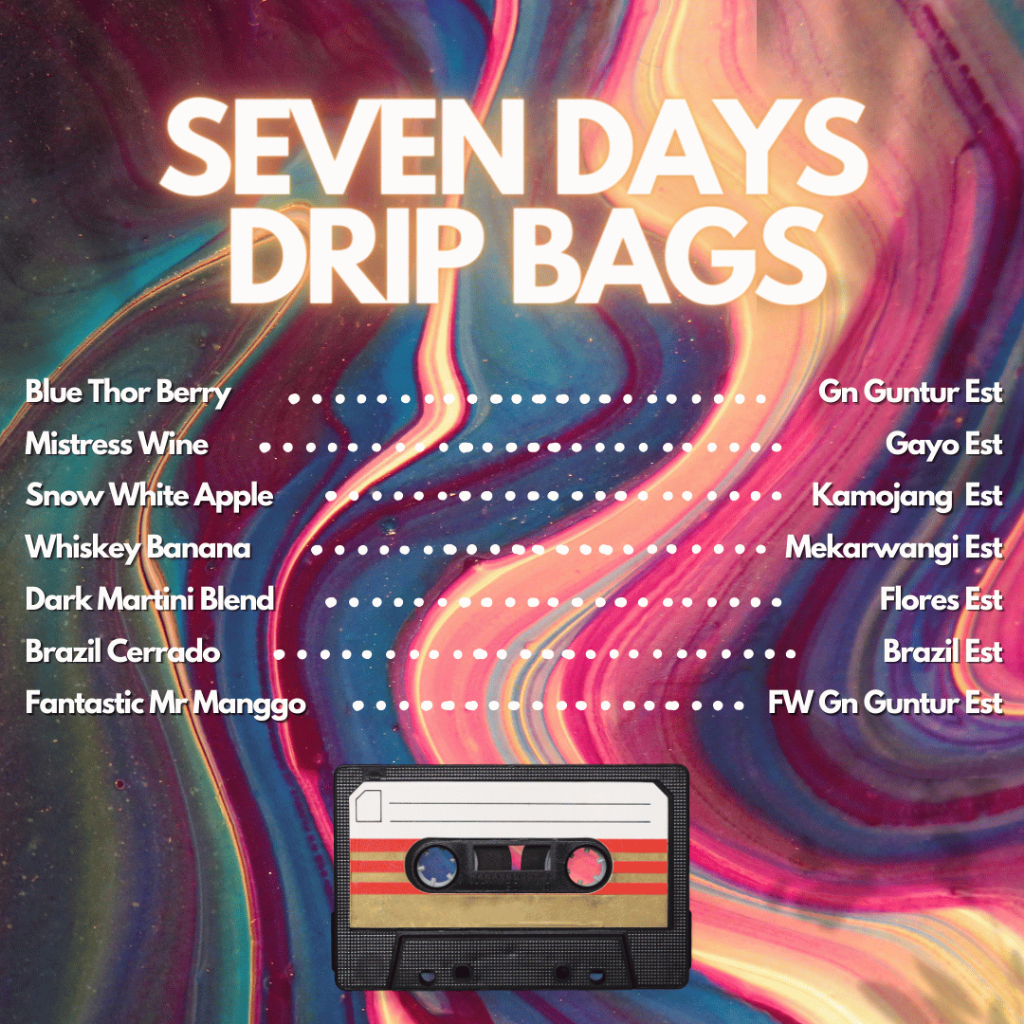 Jual Seven Days Drip Bag Coffee Vol 1 ( kopi filter ) By Black Potion ...