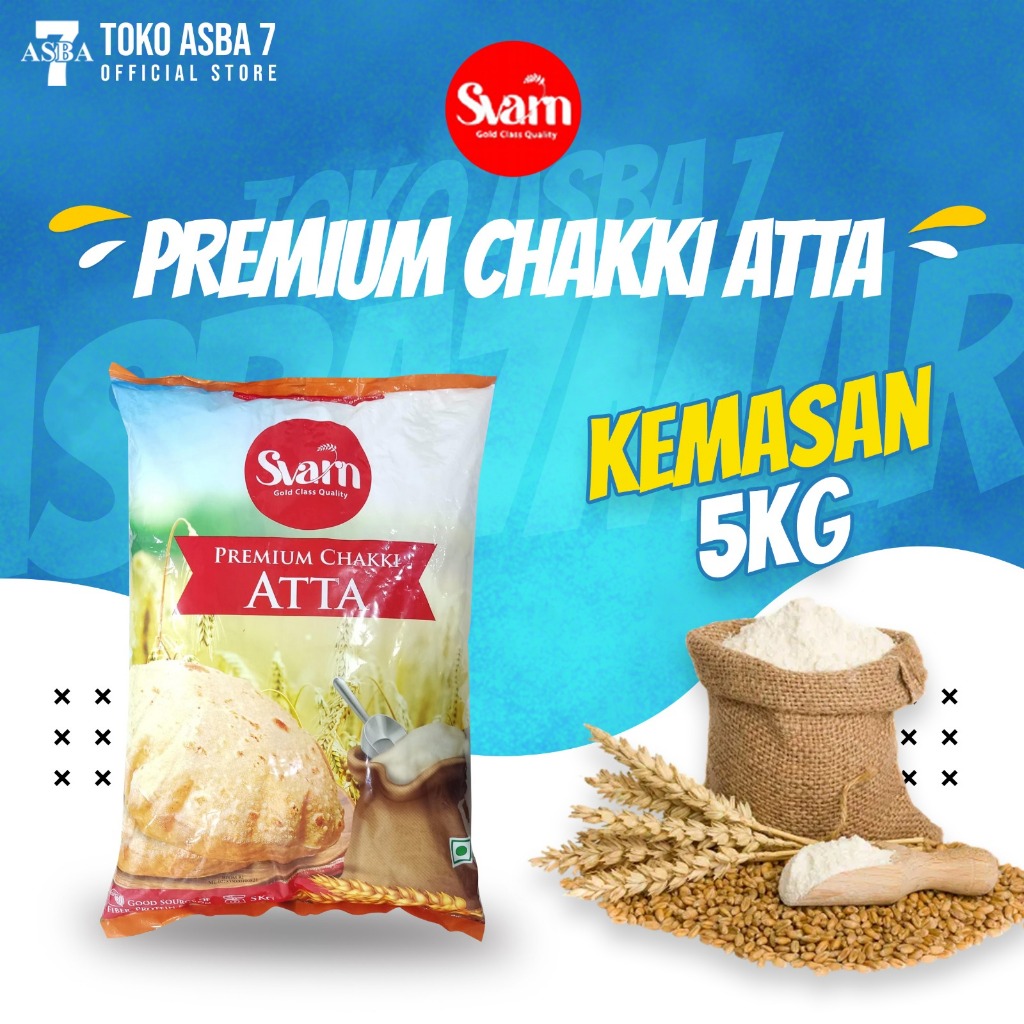 Jual SVARN PREMIUM CHAKKI ATTA WHOLE WHEAT FLOUR 5KG | Shopee Indonesia