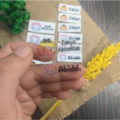 Jual Stiker Nama Sticker Nama Sticker Label Nama Custom Transparan Anti ...