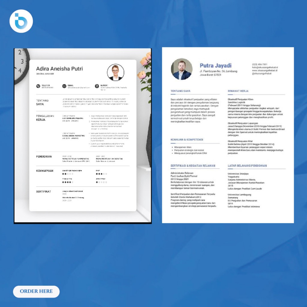 Jual CV ATS Friendly | Pembuatan CV Kreatif | Surat Lamaran Pengalaman ...