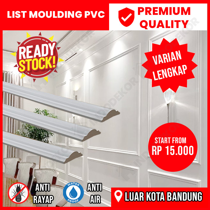 Jual List Wall Moulding PVC - List Dinding / Lis Profil Dinding ...