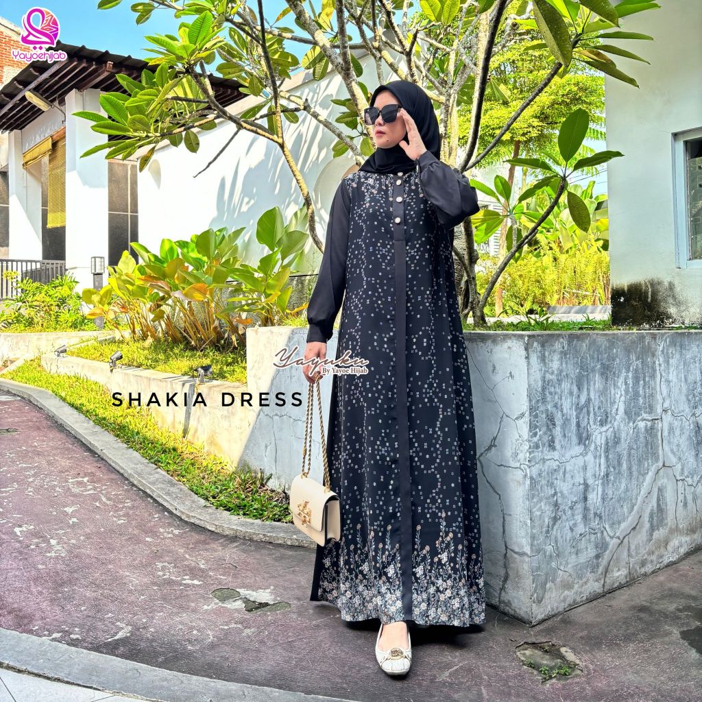 Jual Shakia Dress Motif Kombinasi Bahan Isyana Mix Senorita Busui ...