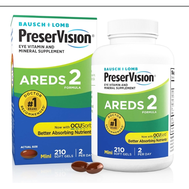 Jual PreserVision AREDS 2 with OCUSORB. 210 Mini soft gels. original ...