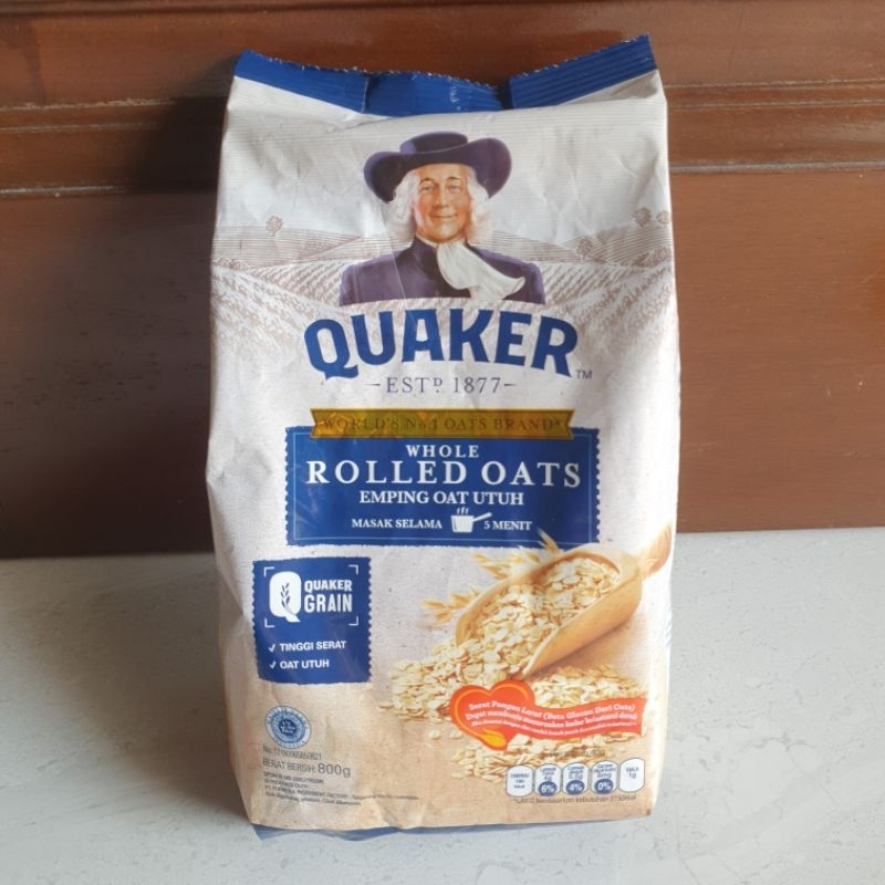 Jual Quaker Rolled Oats 800gr 800g emping oat utuh 800 gram | Shopee ...