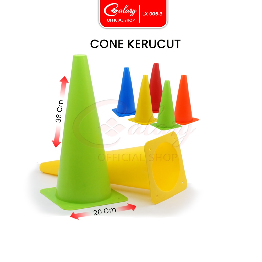 Jual 𝐂𝐀𝐋𝐀𝐑𝐘 Cone Kerucut 38Cm Kecil Penanda Bola 006-3 | Shopee Indonesia