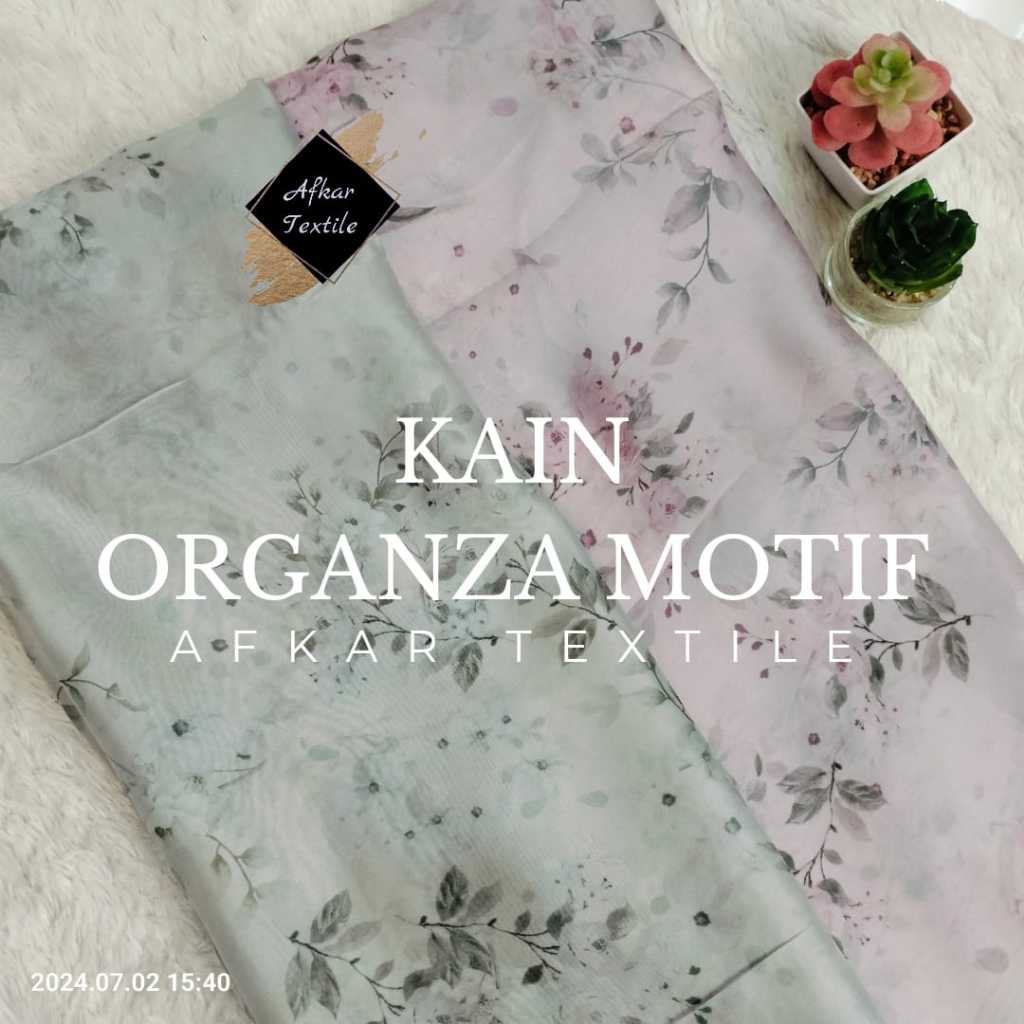 Jual Kain Organza MOTIF Silk Premium Grade A - Exclusive Pure Organza ...