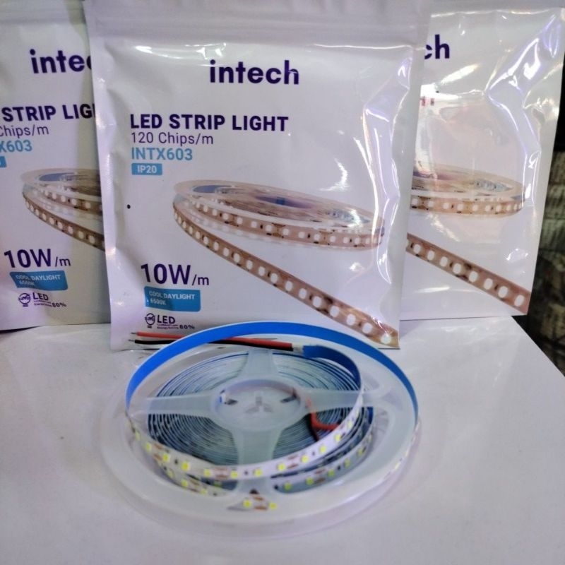 Jual intech lampu LED strip mata rapat 120led code INTX603 cahaya putih ...