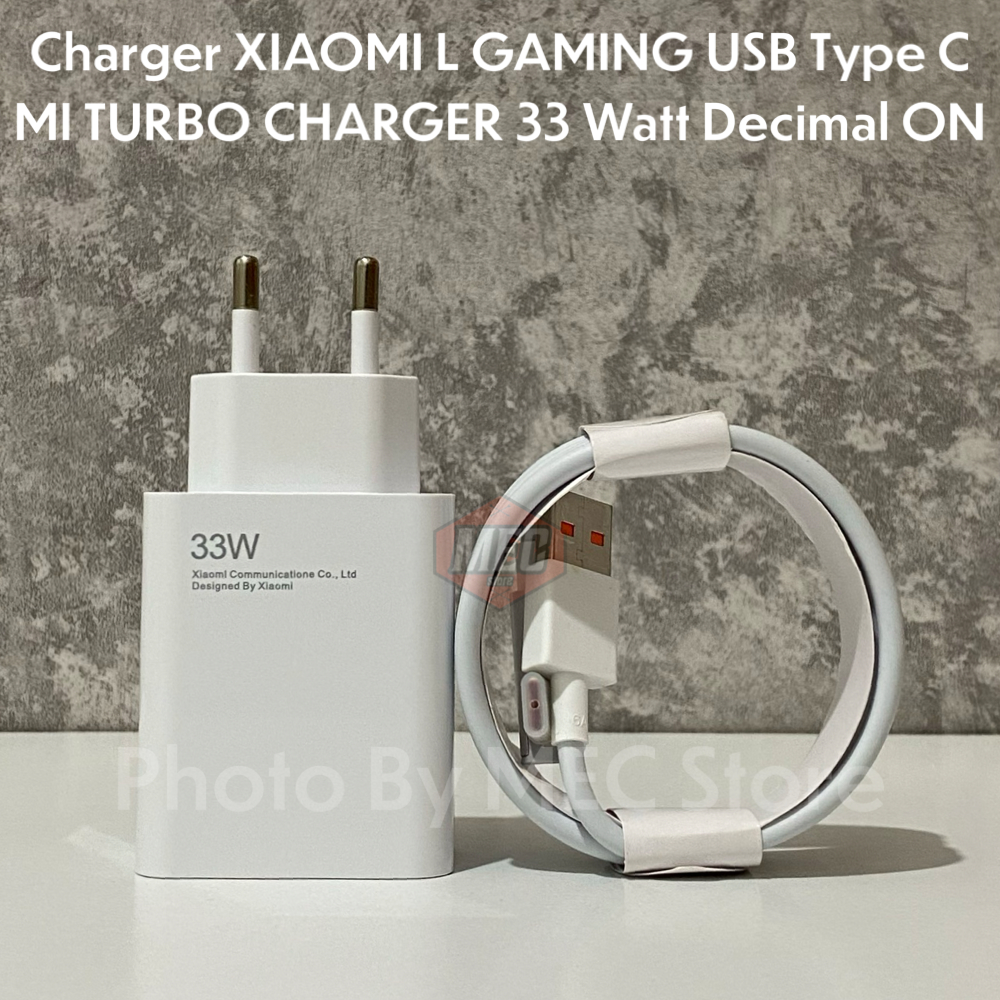 Jual CHARGER XIAOMI USB Type-C L GAMING 33W MI TURBO CHARGE Desimal ON ...