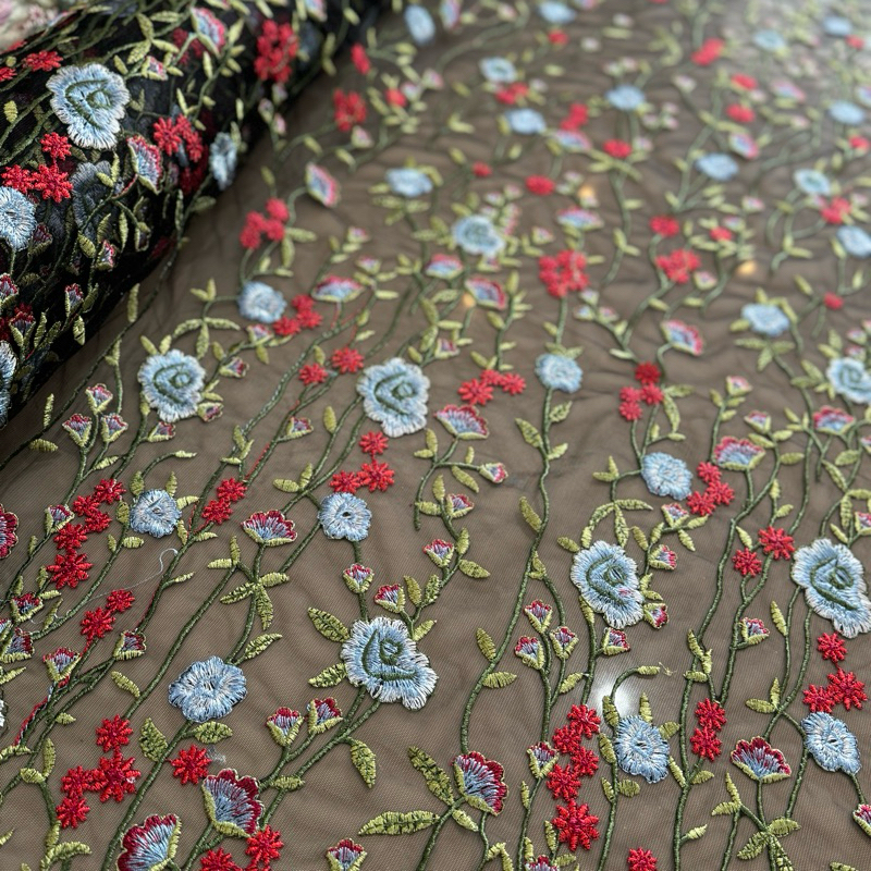 Jual Kain tile bordir motif garden valentino/Tulle Garden | Shopee ...