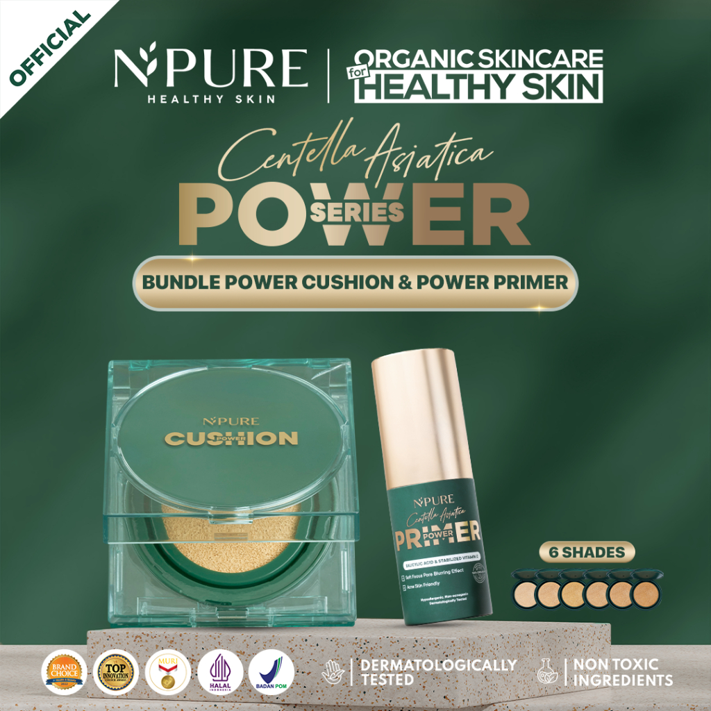 Jual NPURE CENTELLA ASIATICA FLAWLESS MATTE POWER CUSHION + CENTELLA ASIATICA POWER PRIMER ...