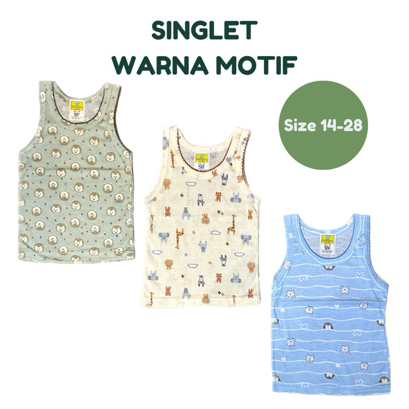 Jual Singlet Anak Ridges Barney Motif Ashiyama Zoo 3pcs / Singlet Bayi ...